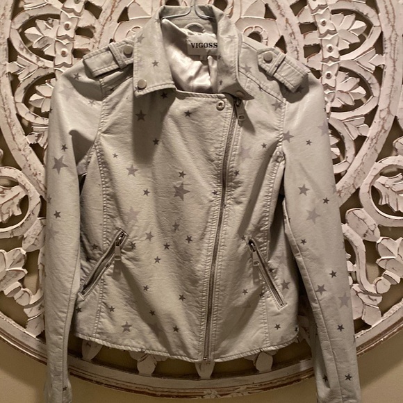 Vigoss | Jackets & Coats | Vigoss Moto Jacket With Stars Nwt | Poshmark
